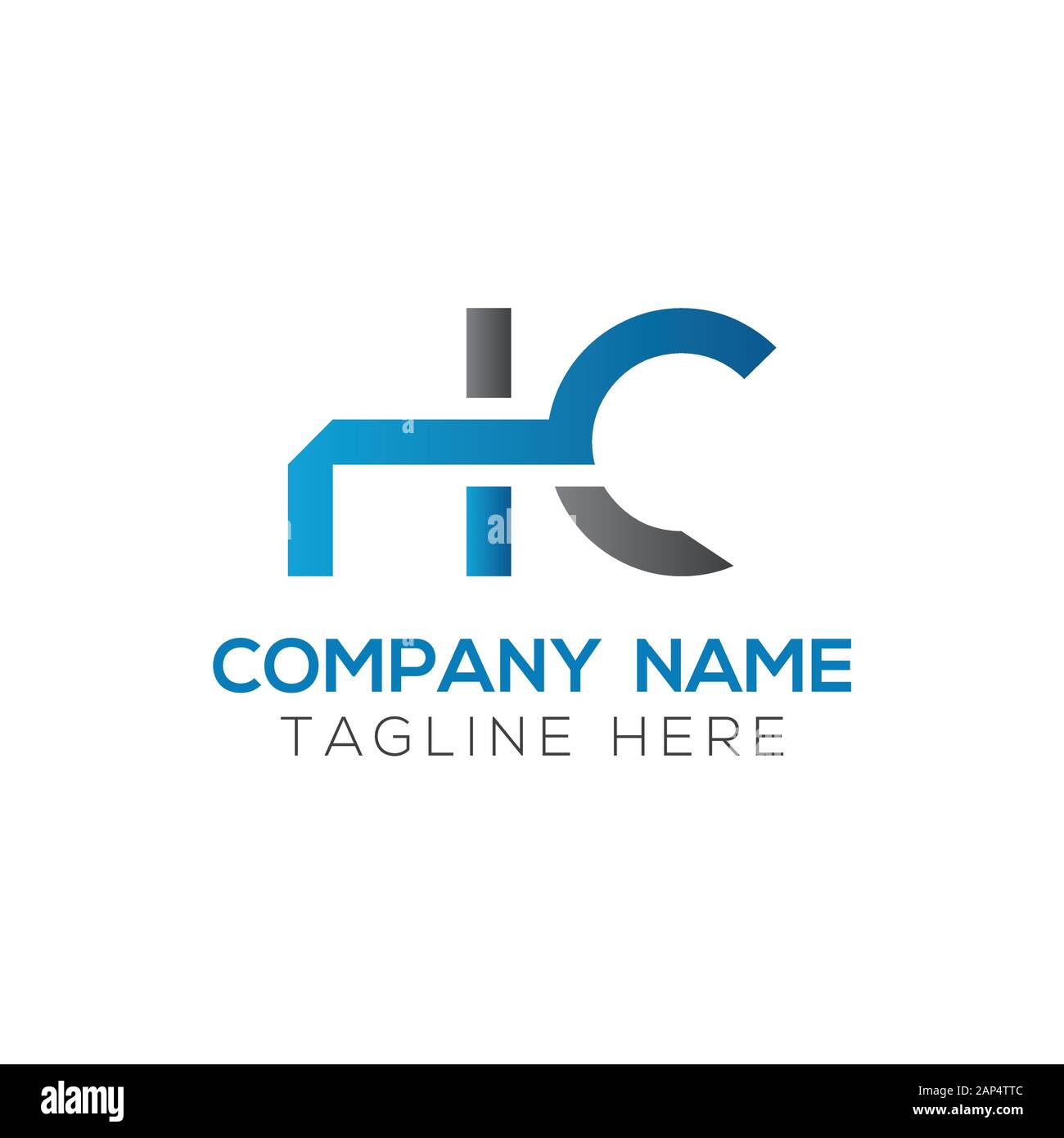 letter HC Logo Design Vector Template. Initial Linked Letter HC Vector ...