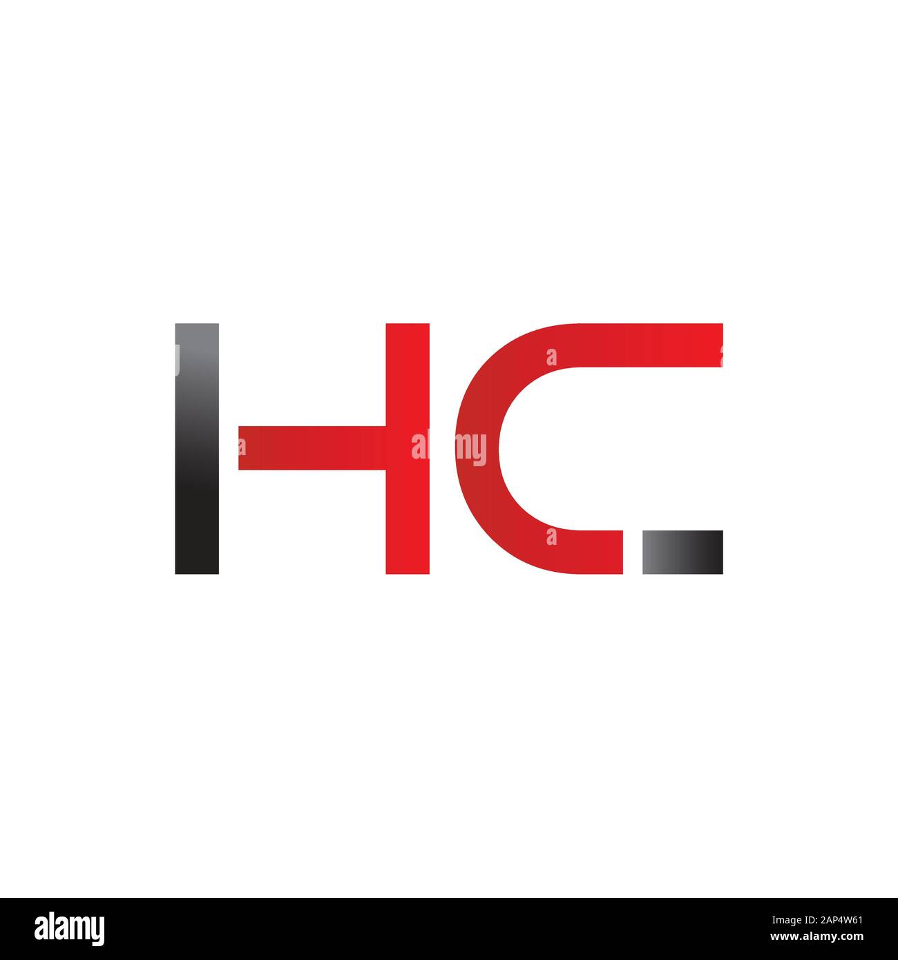 letter HC Logo Design Vector Template. Initial Linked Letter HC Vector ...