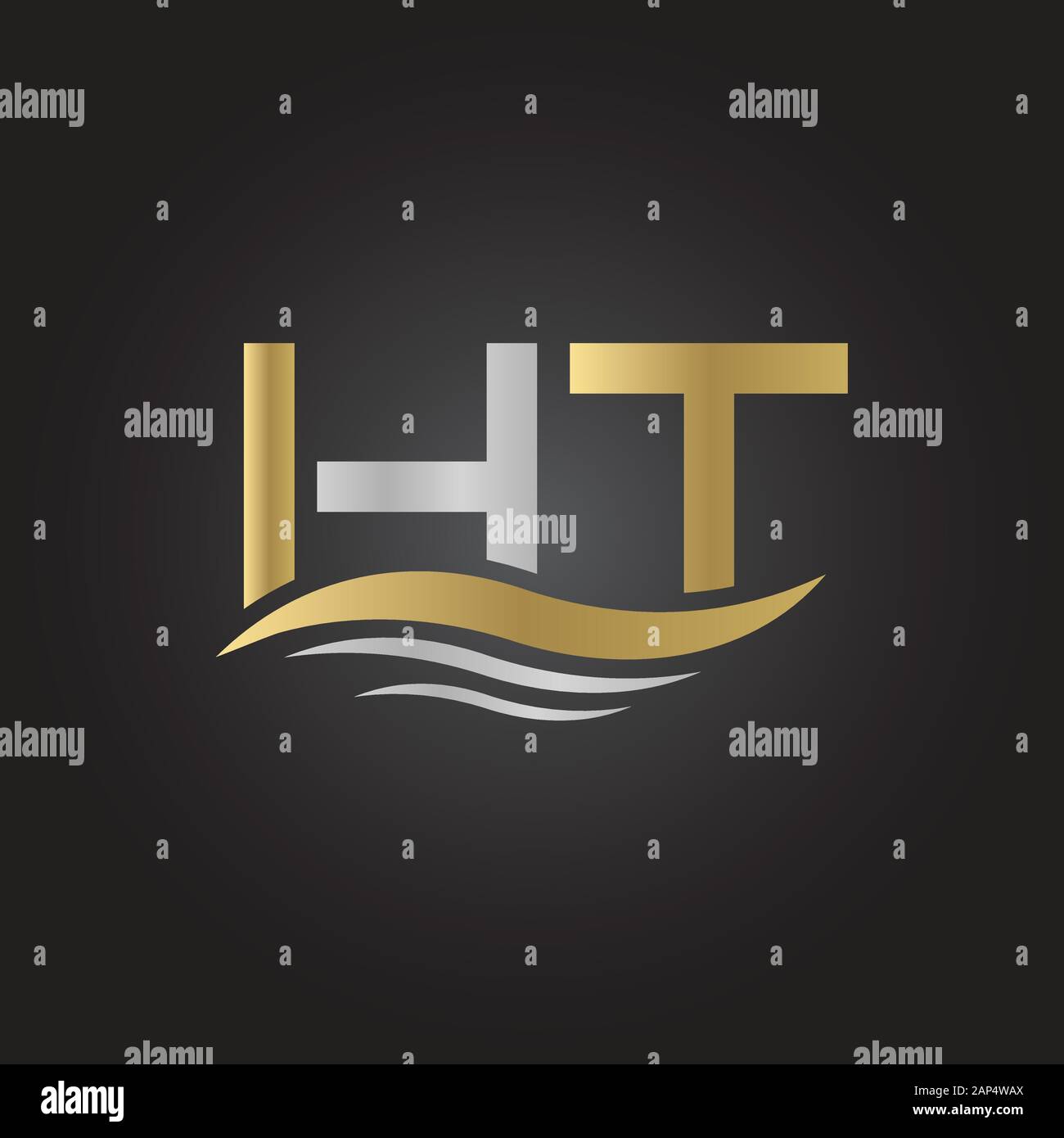 letter HT Logo Design Vector Template. Initial Linked Letter HT Vector Illustration Stock Vector ...