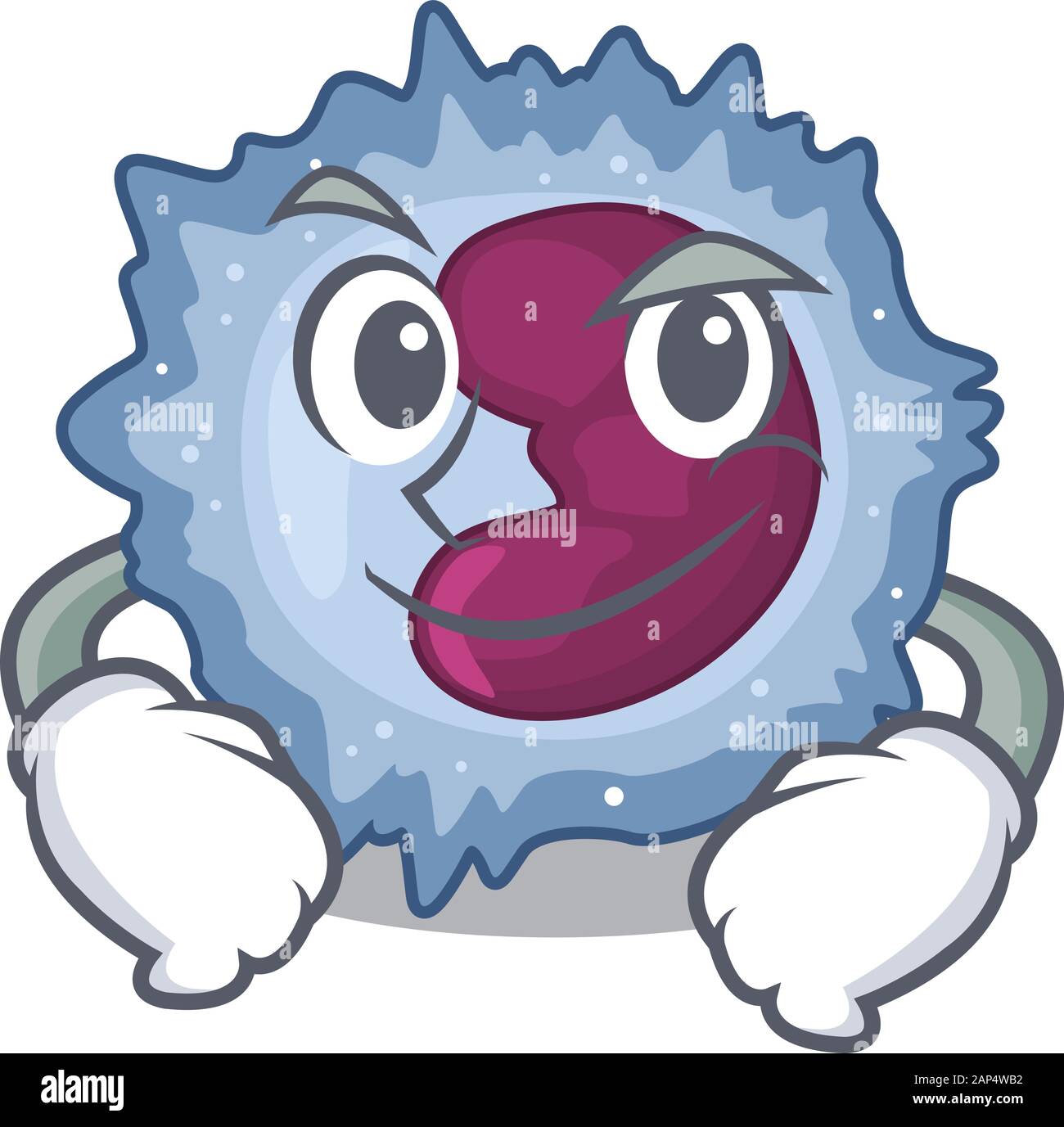 Cool monocyte cell mascot character with Smirking face Stock Vector ...