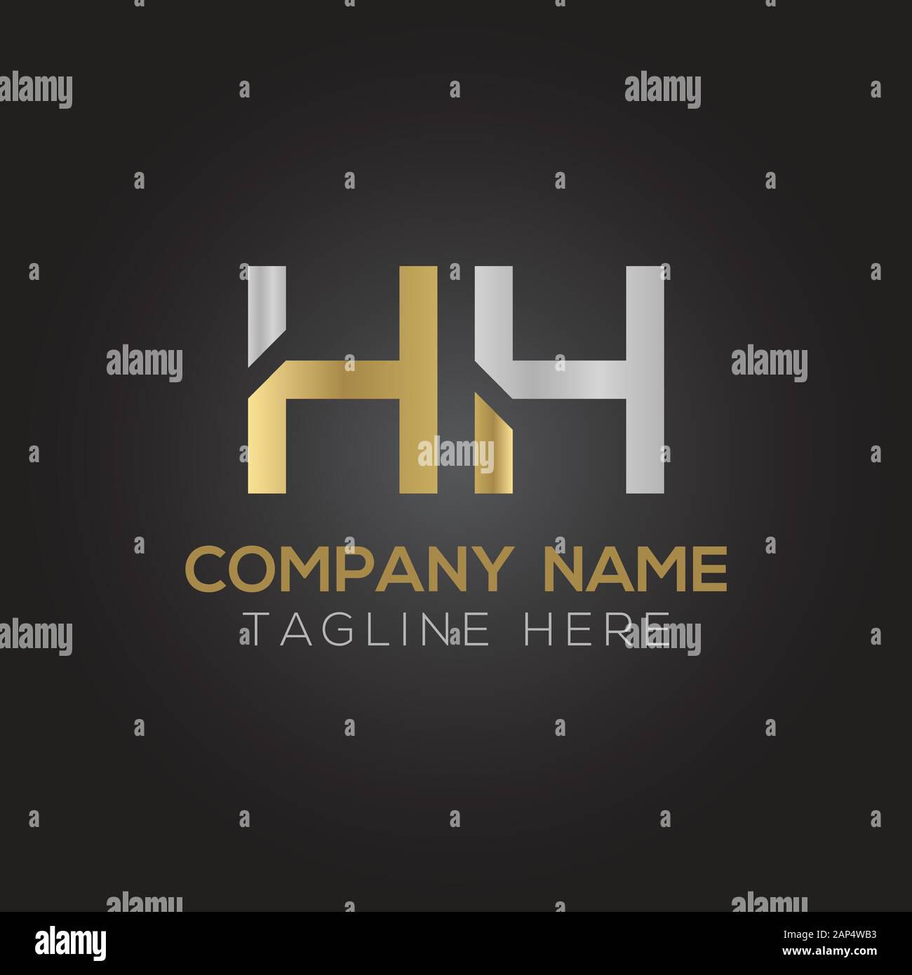 letter HH Logo Design Vector Template. Initial Linked Letter HH Vector Illustration Stock Vector ...