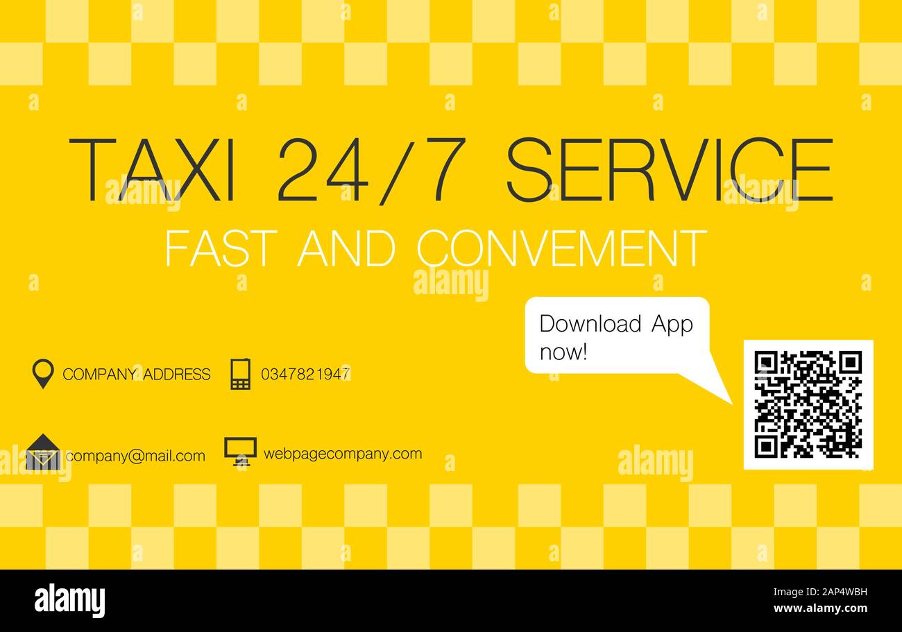 Set of taxi service business banner, poster, flyer. Taxi pickup service ...