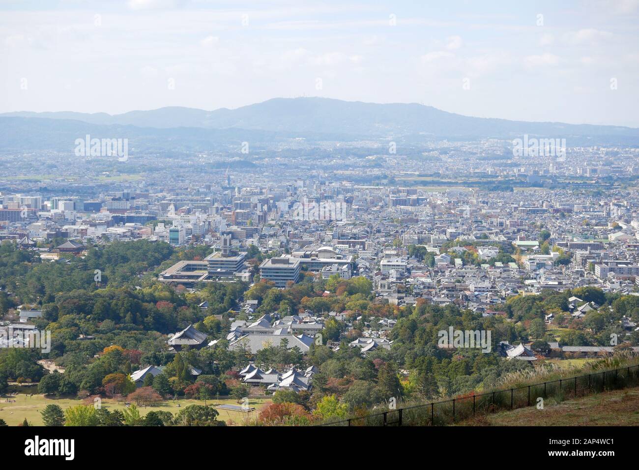 Beautiful Nara mountain at Nara city, Japan. Nara park is a famous ...