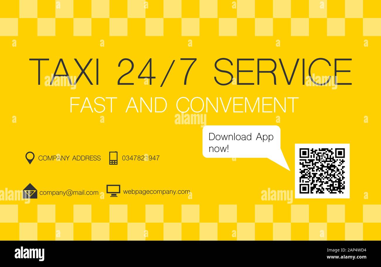 Set of taxi service business banner, poster, flyer. Taxi pickup service ...