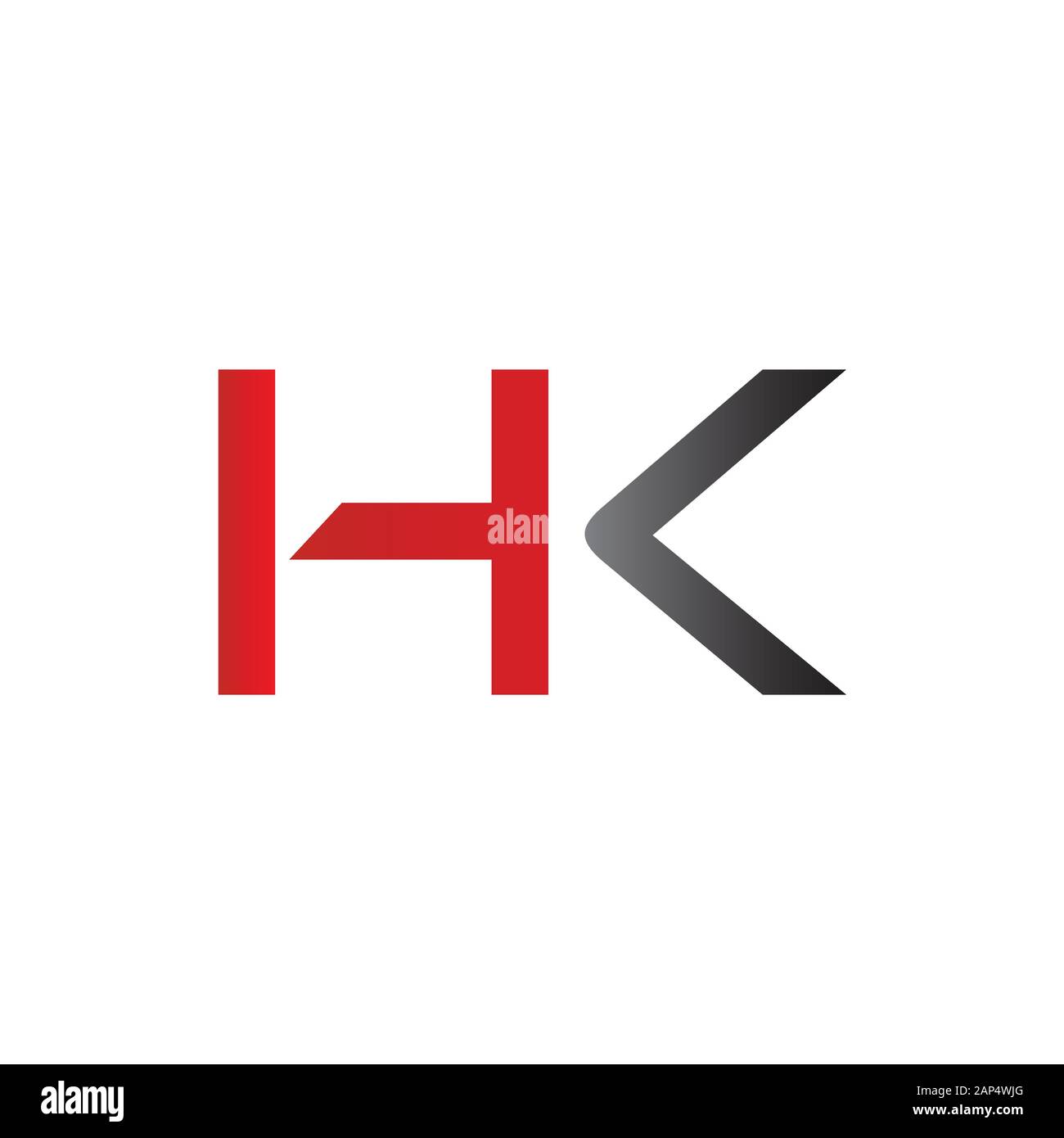 letter HK Logo Design Vector Template. Initial Linked Letter HK Vector ...