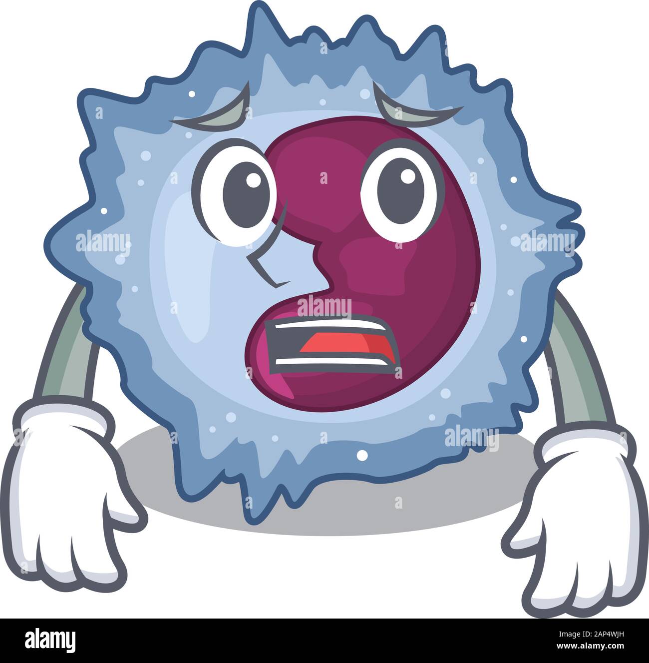 A picture of monocyte cell showing afraid look face Stock Vector Image ...