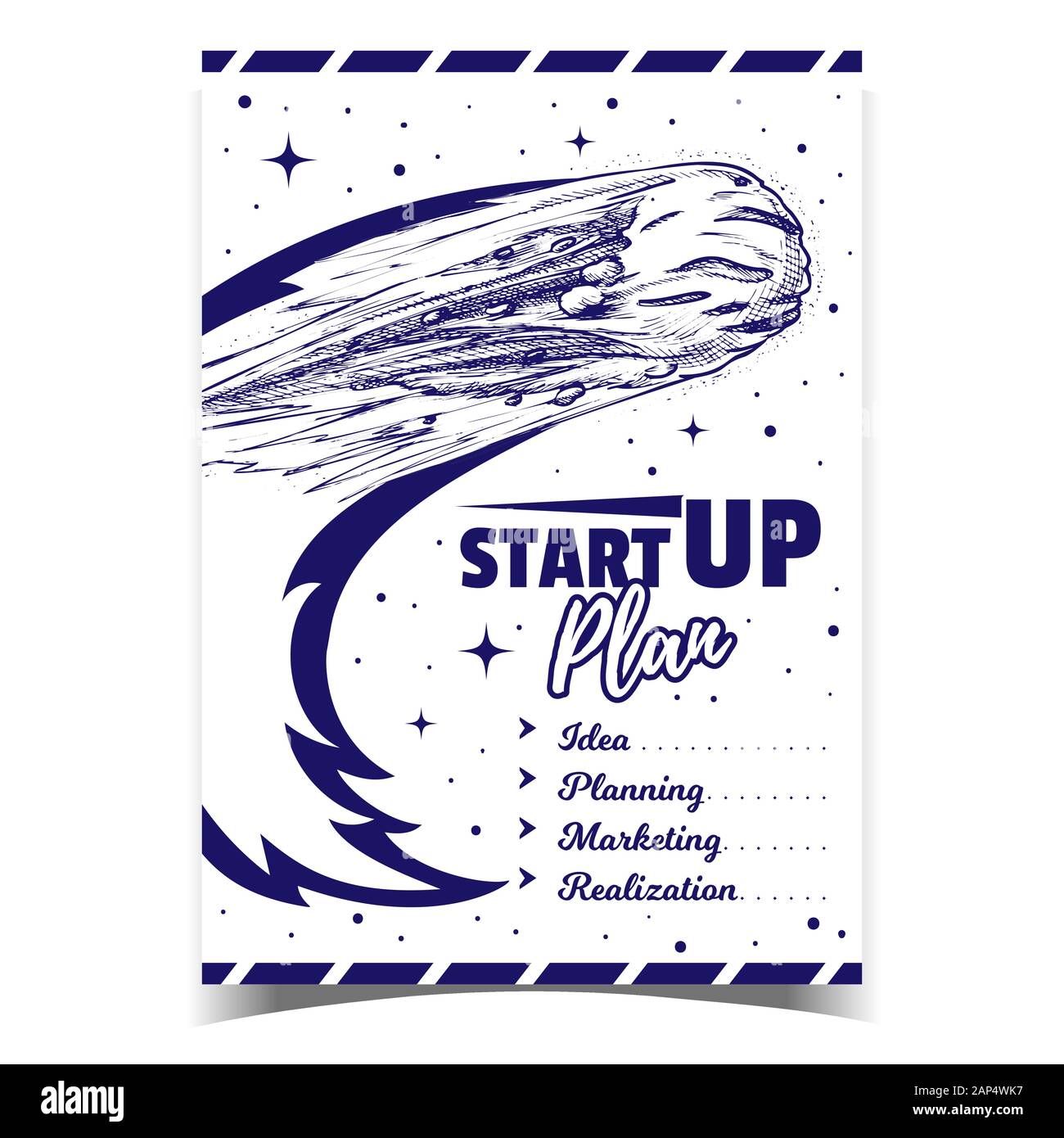 Startup Plan Business Advertising Banner Vector Stock Vector Image ...