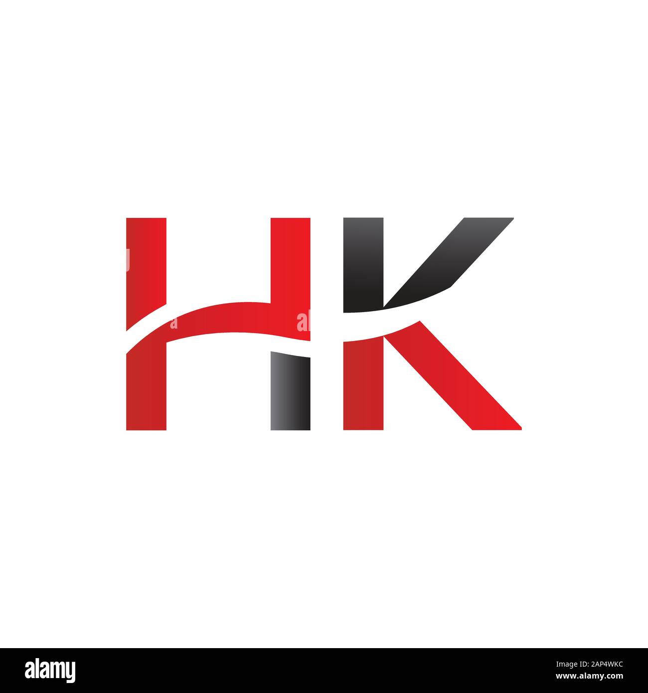 letter HK Logo Design Vector Template. Initial Linked Letter HK Vector ...