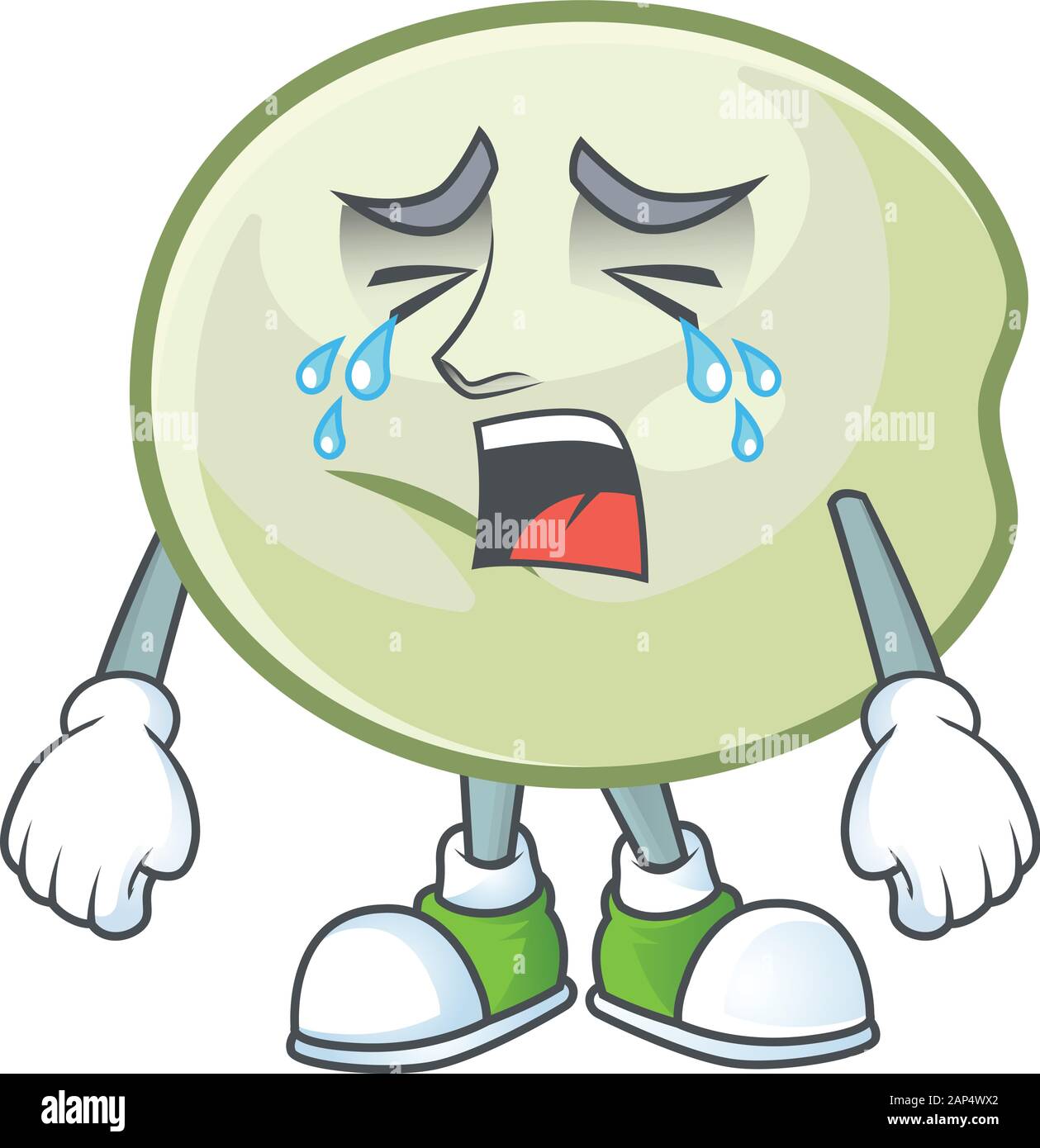 Sad of green hoppang cartoon mascot style Stock Vector Image & Art - Alamy