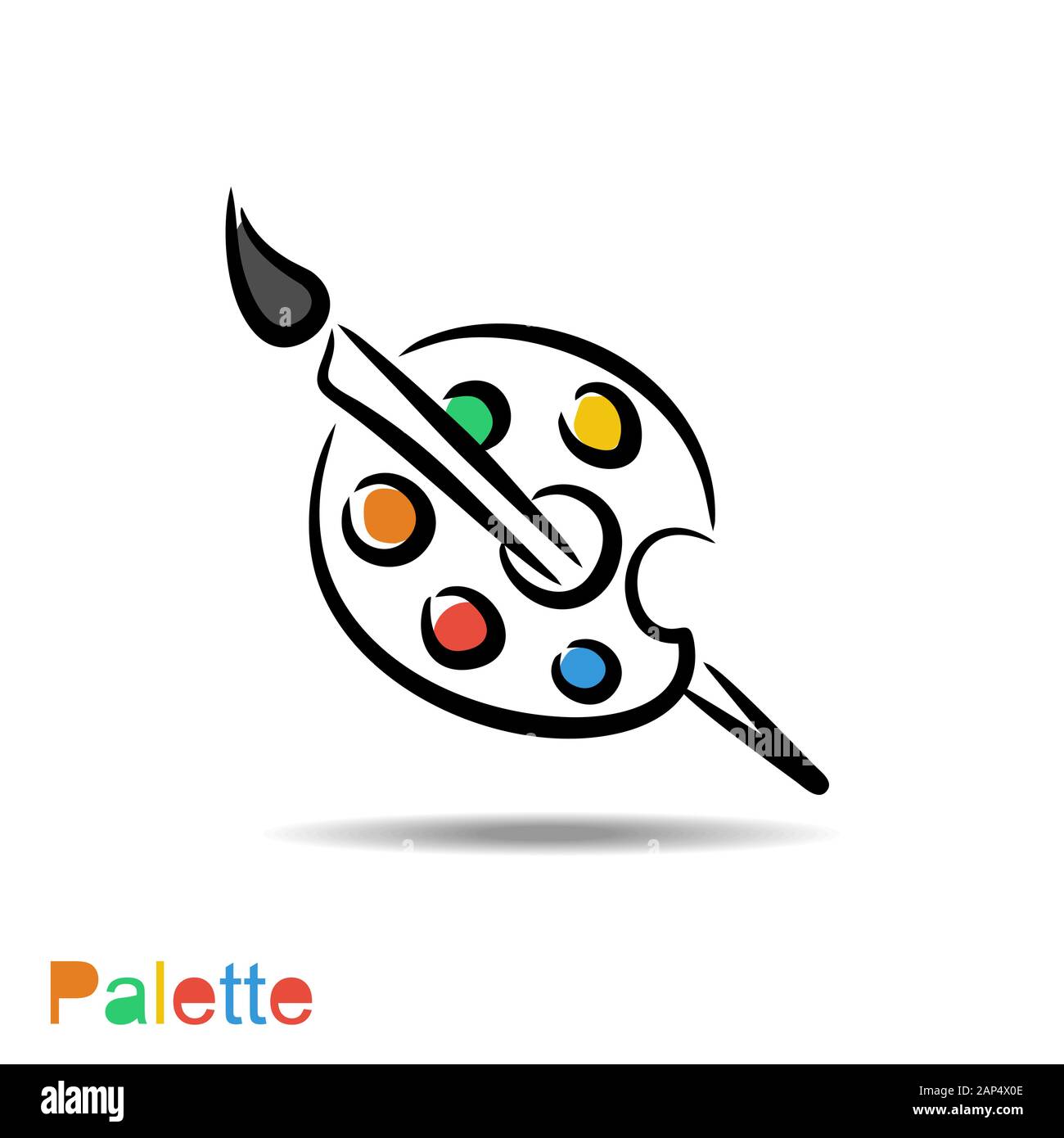 Simple paint palette Cut Out Stock Images & Pictures - Alamy