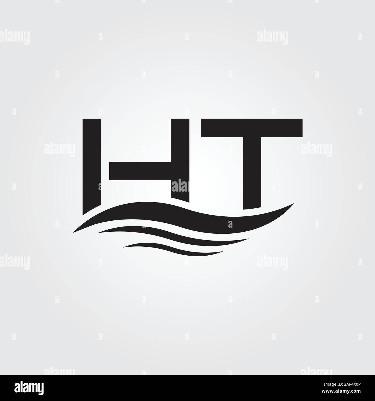 letter HT Logo Design Vector Template. Initial Linked Letter HT Vector Illustration Stock Vector ...