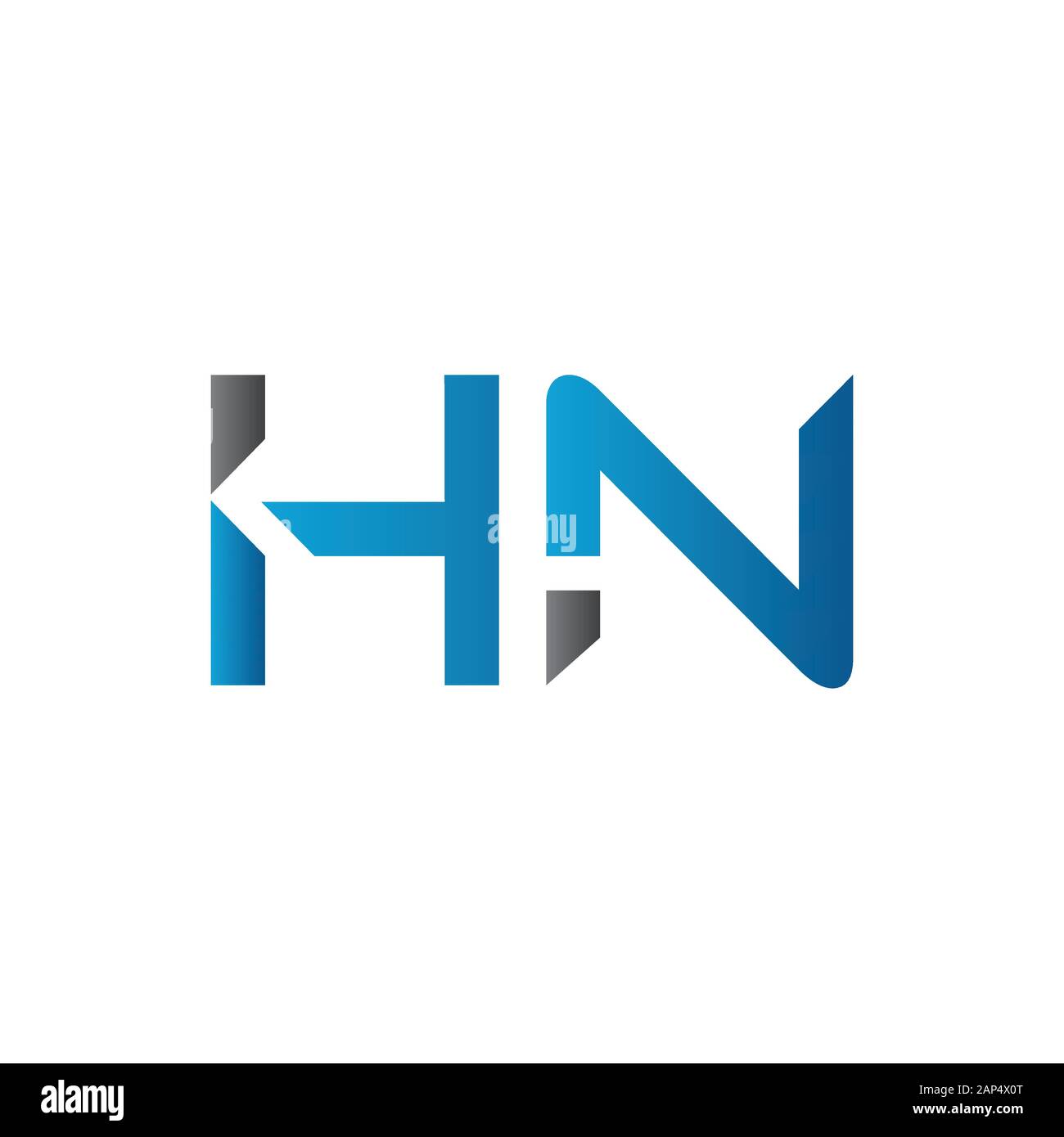 letter HN Logo Design Vector Template. Initial Linked Letter HN Vector ...