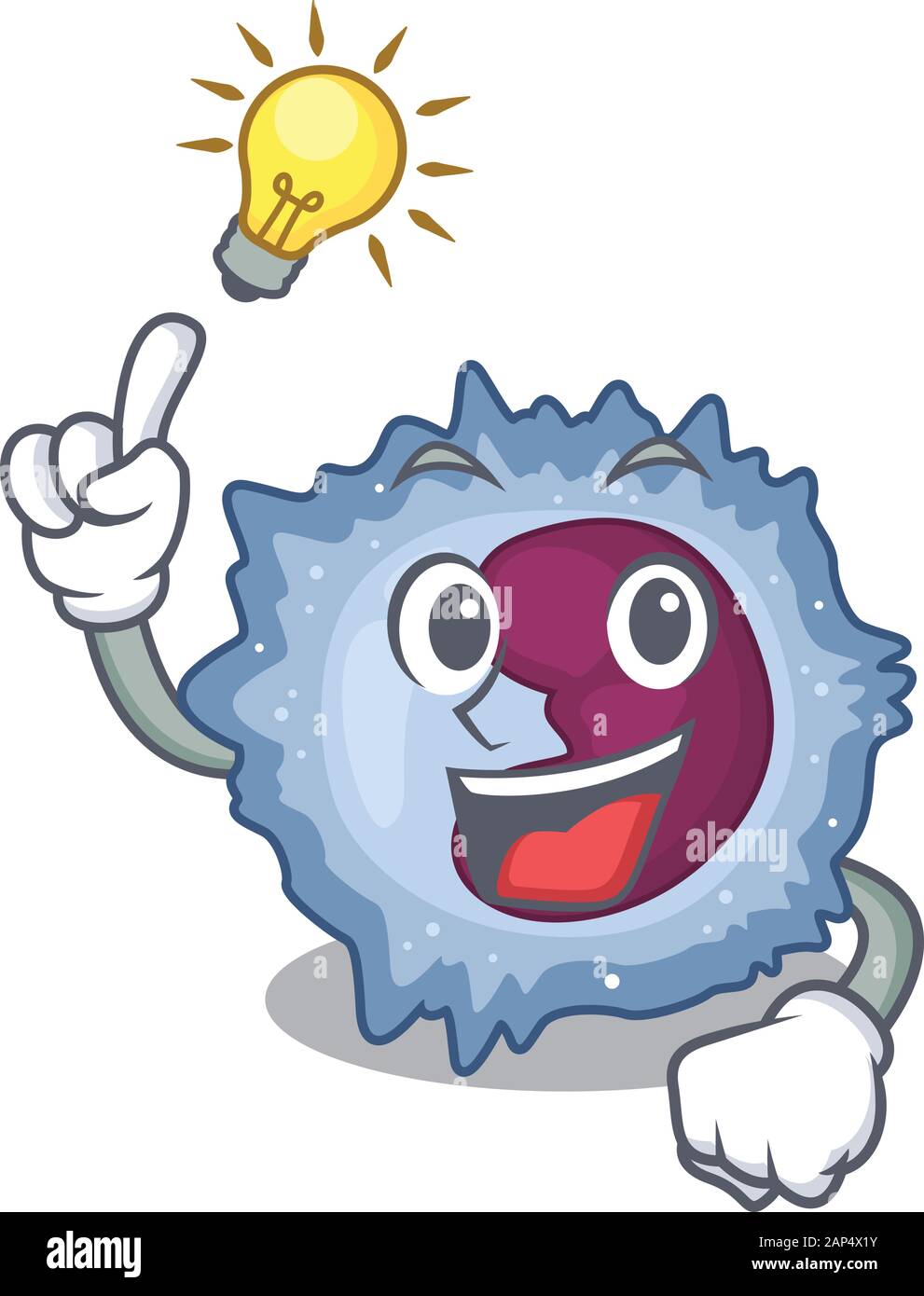 Have an idea gesture of monocyte cell cartoon character design Stock ...