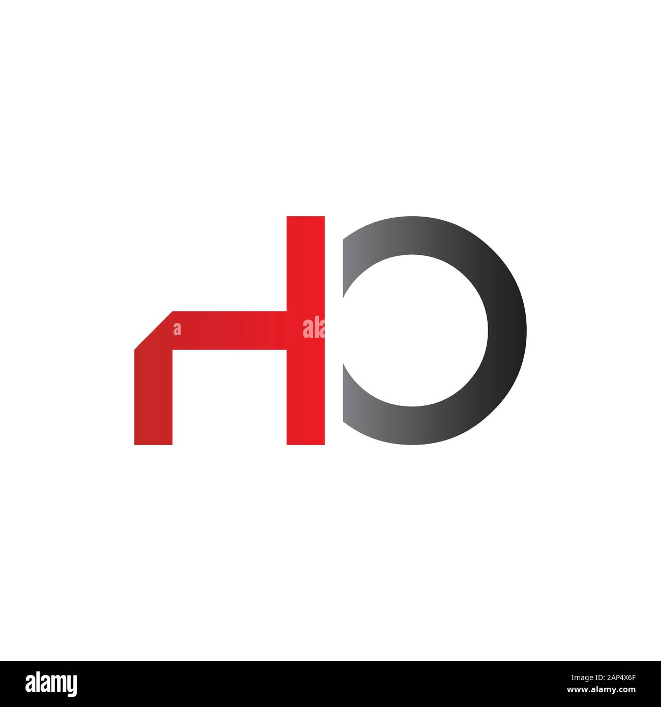 letter HO Logo Design Vector Template. Initial Linked Letter HO Vector ...