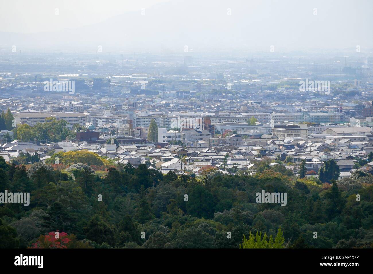 Beautiful Nara mountain at Nara city, Japan. Nara park is a famous ...