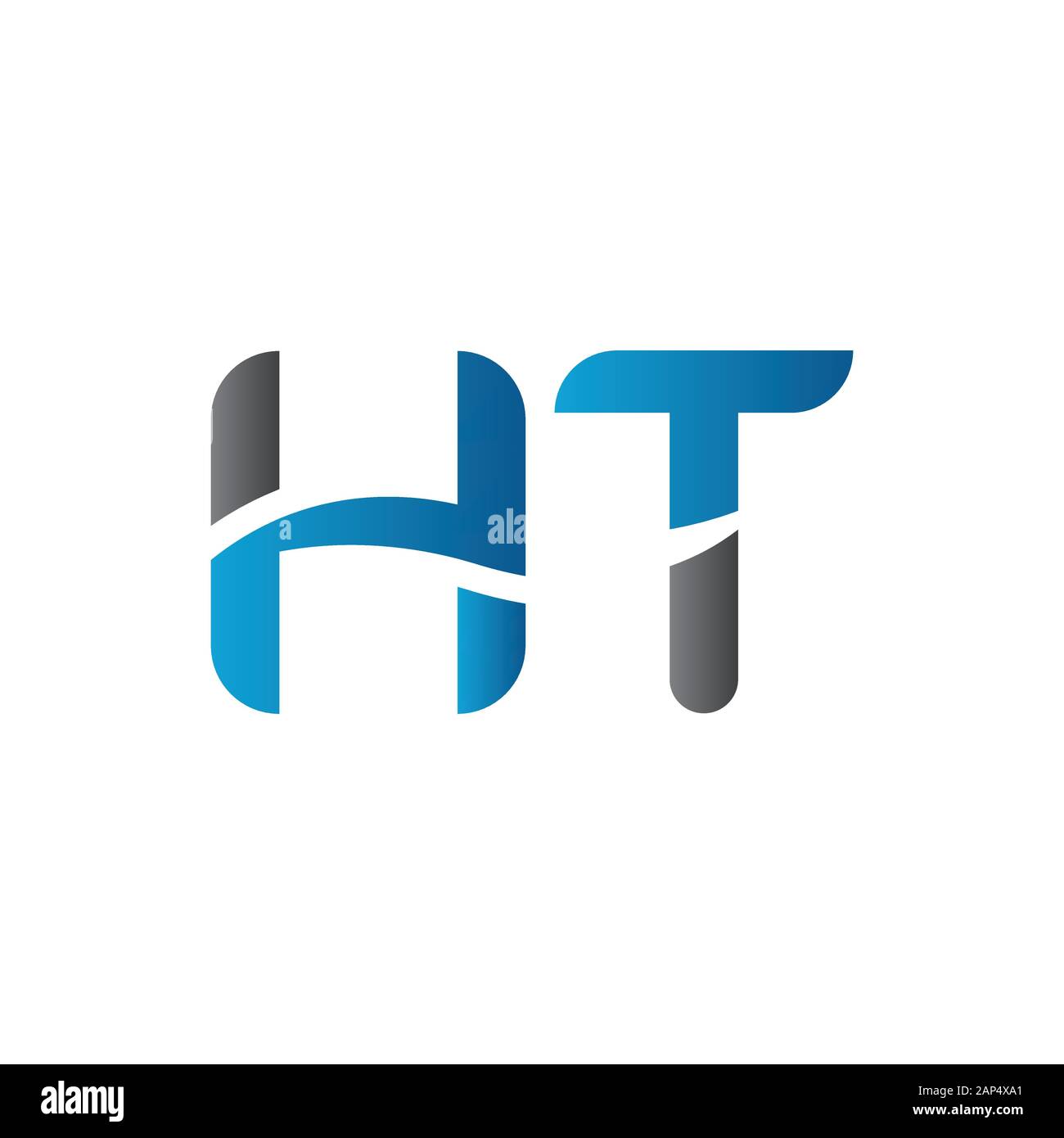 letter HT Logo Design Vector Template. Initial Linked Letter HT Vector Illustration Stock Vector ...