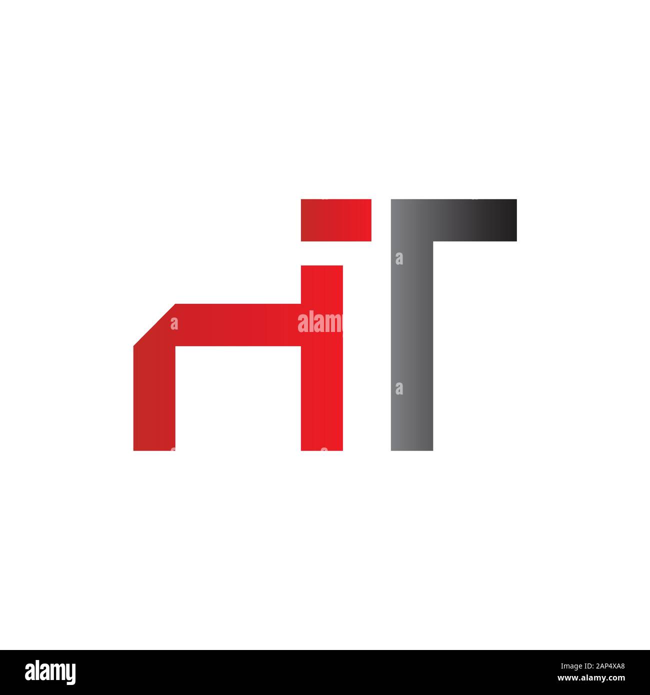 letter HT Logo Design Vector Template. Initial Linked Letter HT Vector Illustration Stock Vector ...