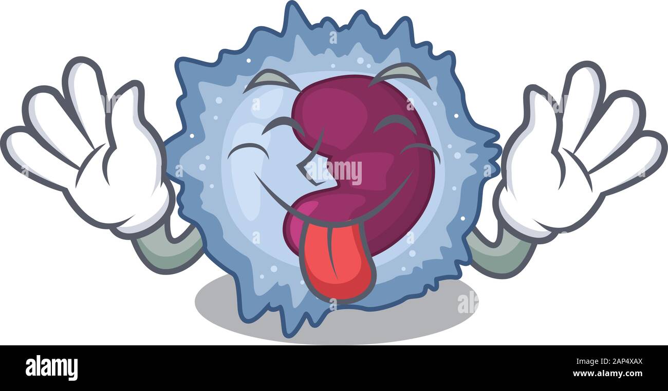 Cute monocyte cell cartoon mascot style with Tongue out Stock Vector ...