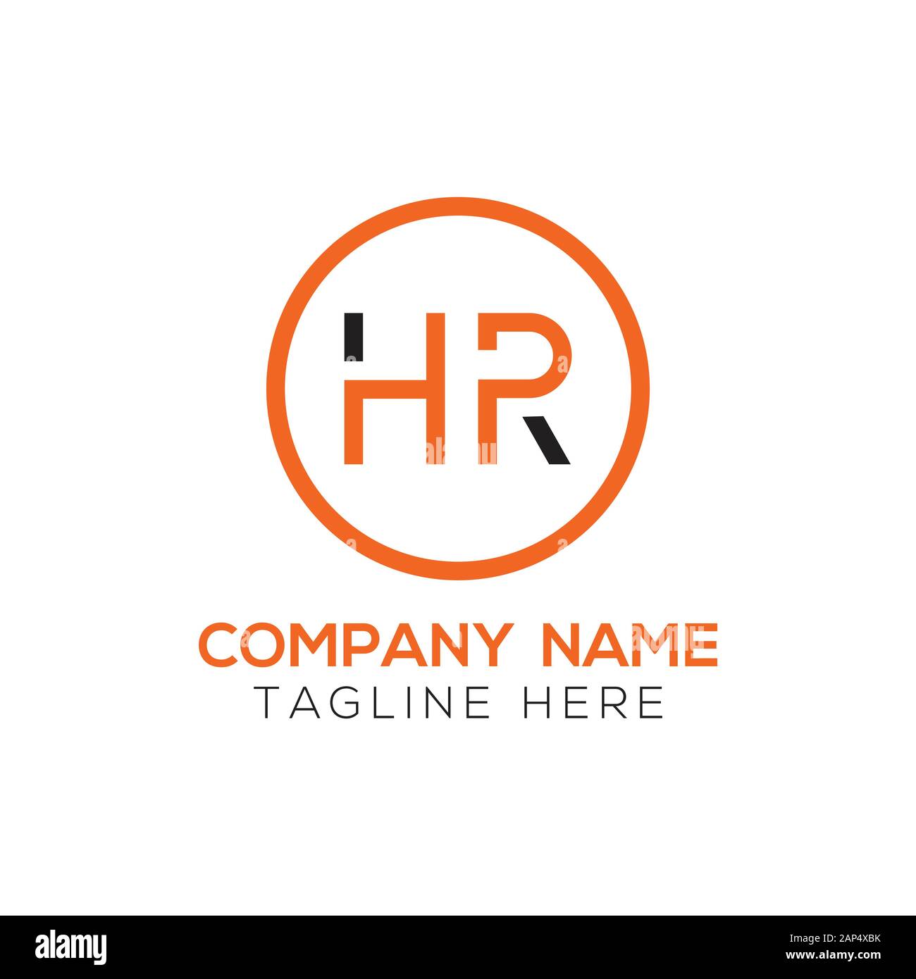 letter HR Logo Design Vector Template. Initial Linked Letter HR Vector ...