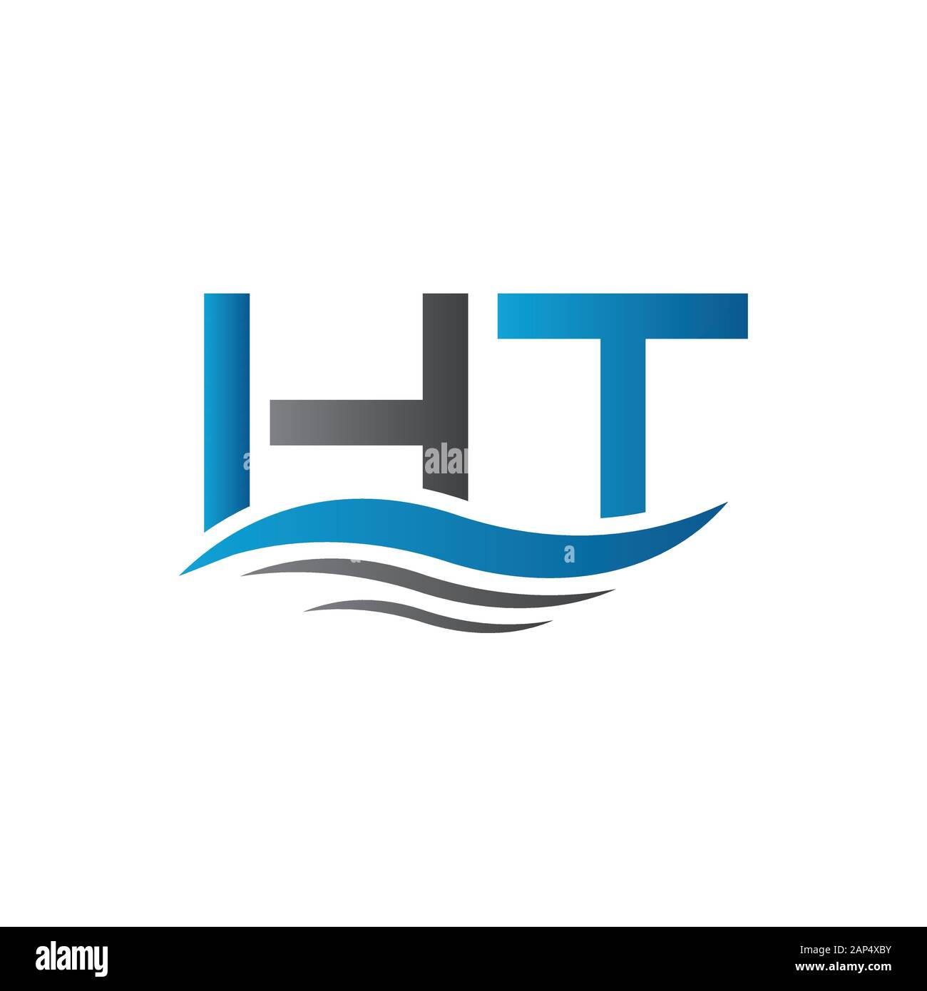 letter HT Logo Design Vector Template. Initial Linked Letter HT Vector ...