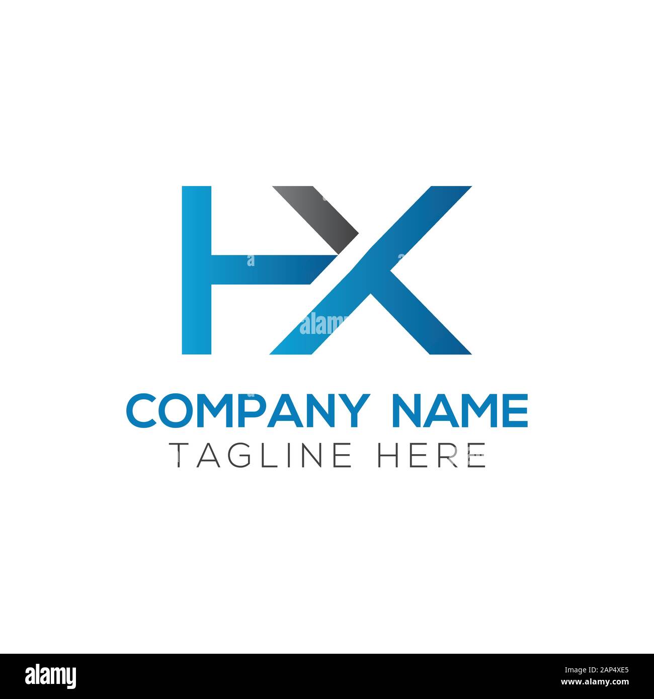 letter HX Logo Design Vector Template. Initial Linked Letter HX Vector ...