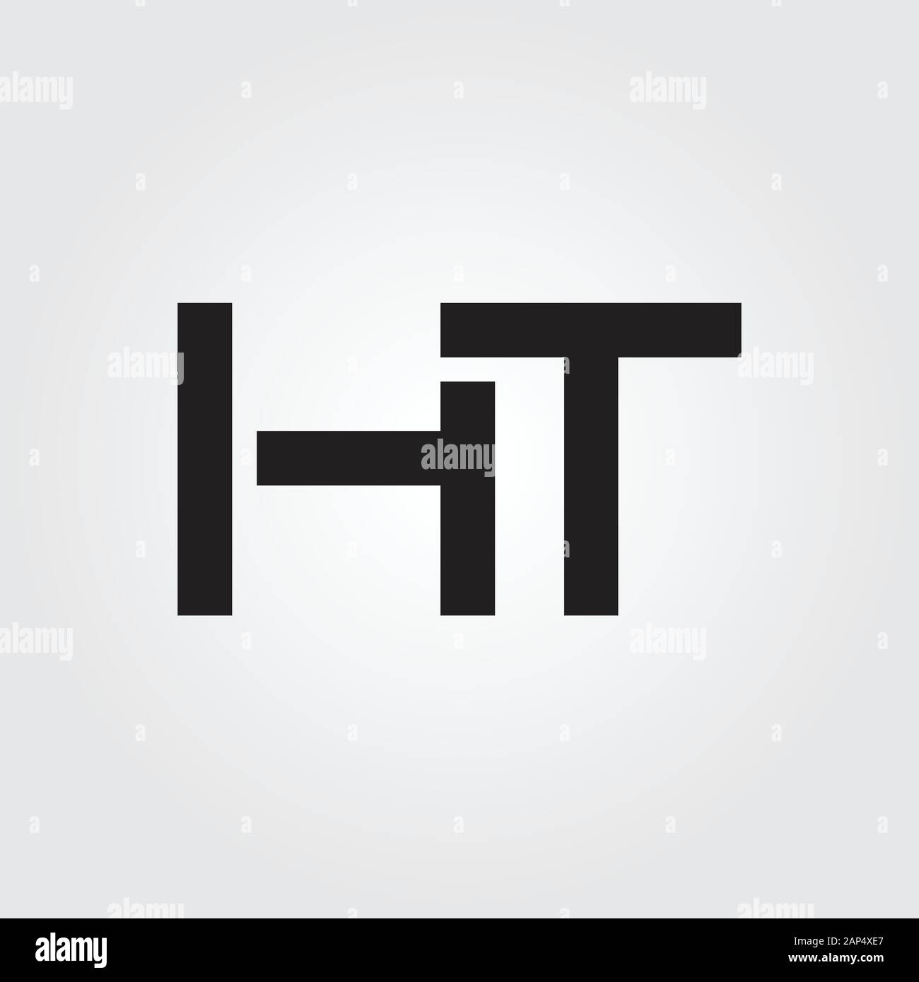 letter HT Logo Design Vector Template. Initial Linked Letter HT Vector Illustration Stock Vector ...