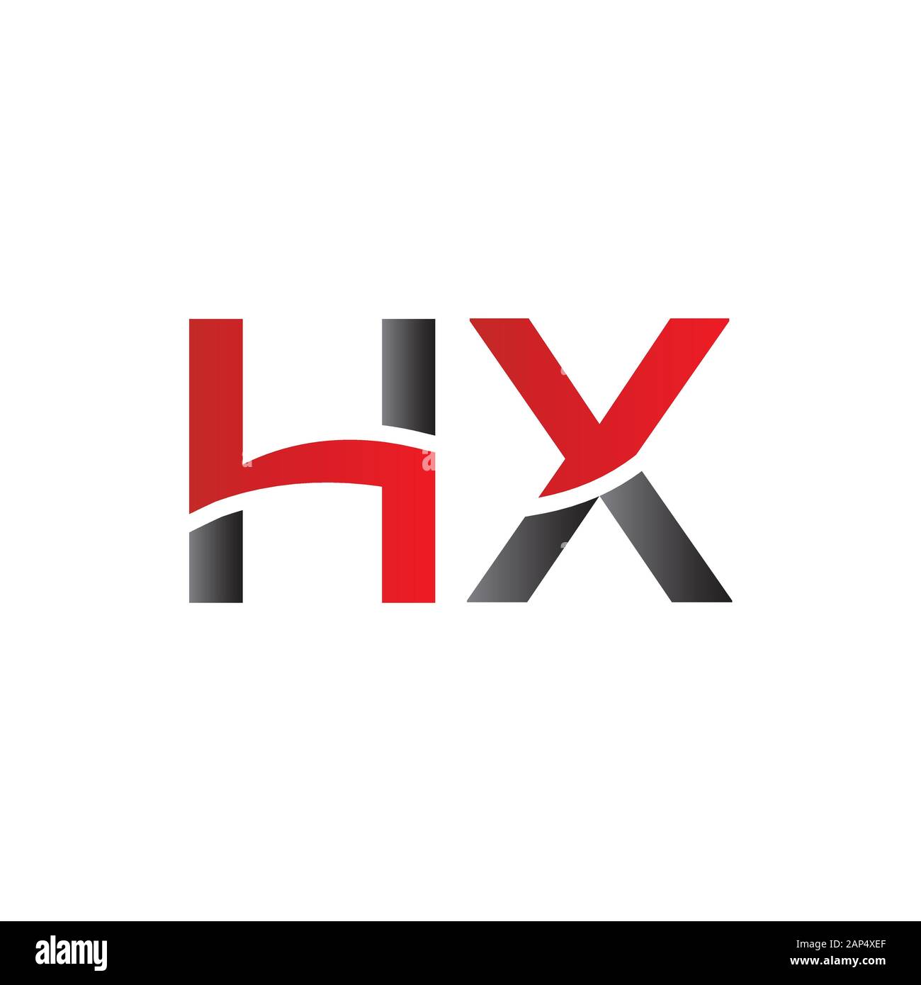 letter HX Logo Design Vector Template. Initial Linked Letter HX Vector ...