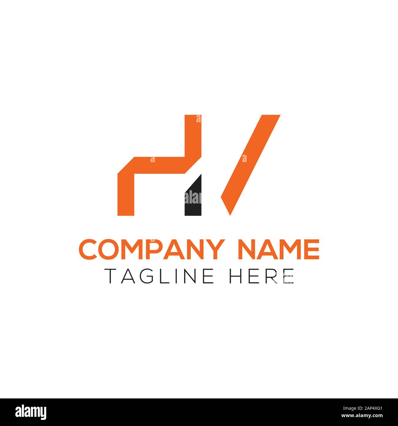 letter HV Logo Design Vector Template. Initial Linked Letter HV Vector ...