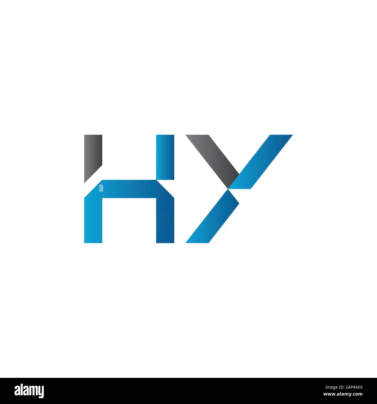 letter HW Logo Design Vector Template. Initial Linked Letter HW Vector ...