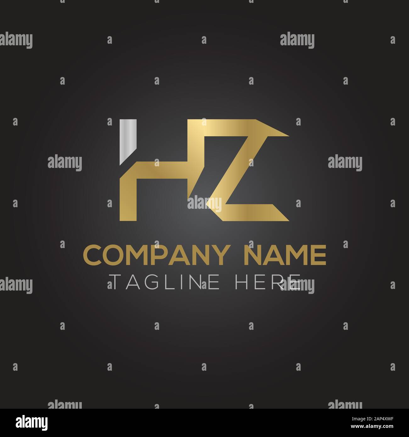 letter HZ Logo Design Vector Template. Initial Linked Letter HZ Vector ...