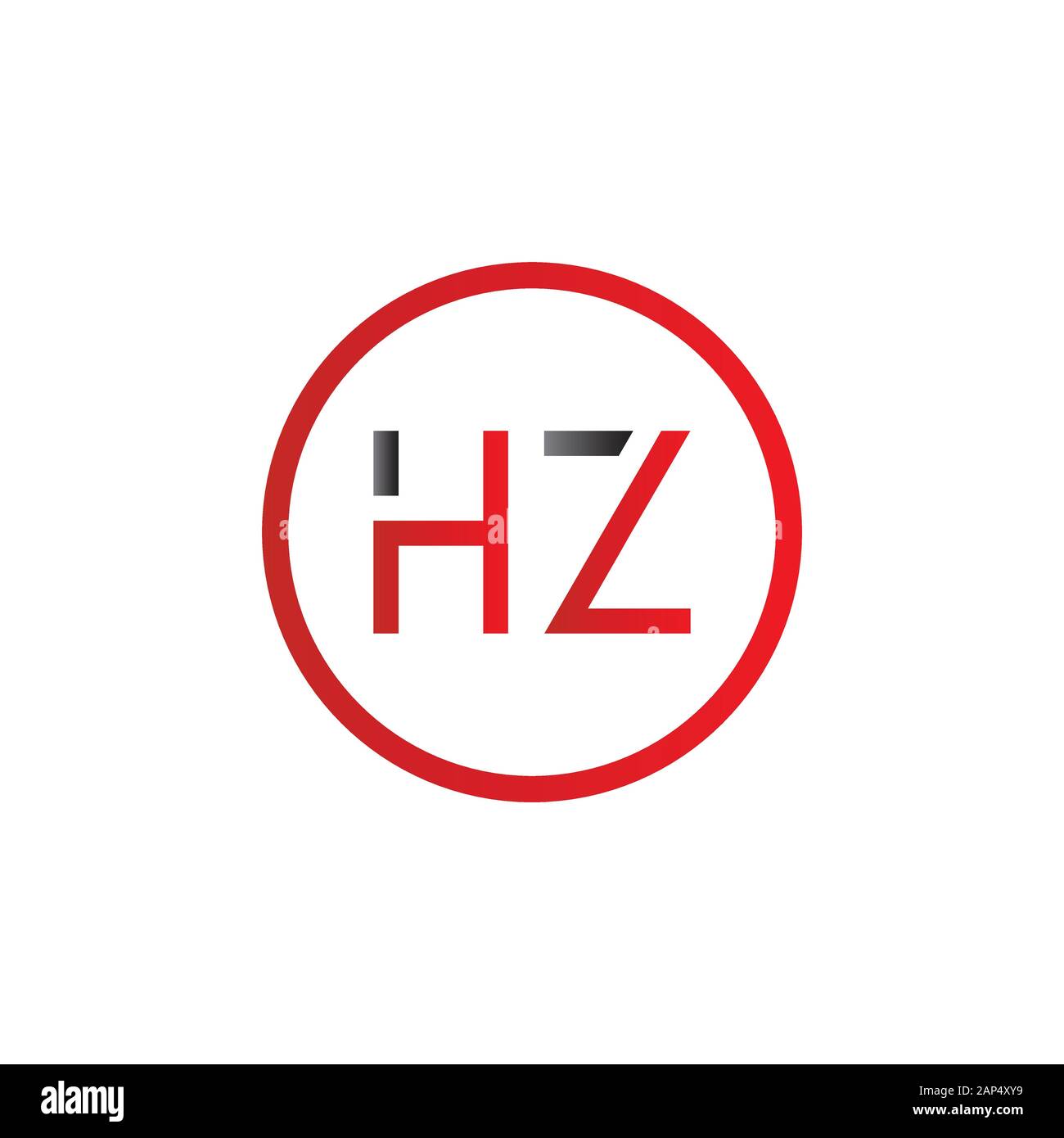 letter HZ Logo Design Vector Template. Initial Linked Letter HZ Vector ...