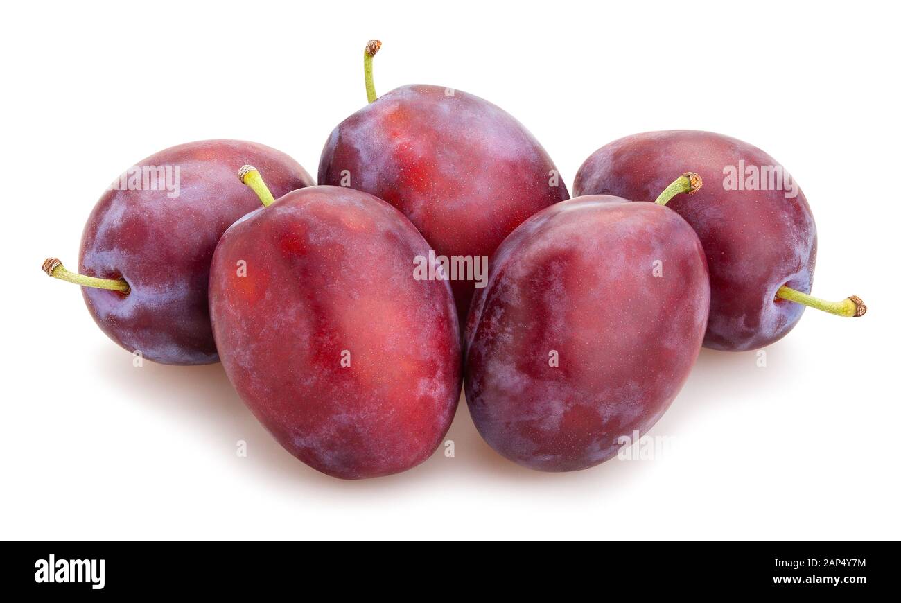 plum path isolated on white Stock Photo - Alamy