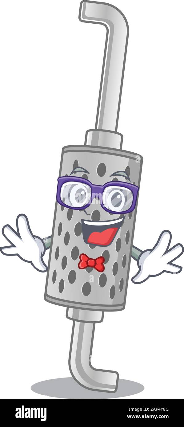 cartoon character of Geek exhaust pipe design Stock Vector Image & Art ...