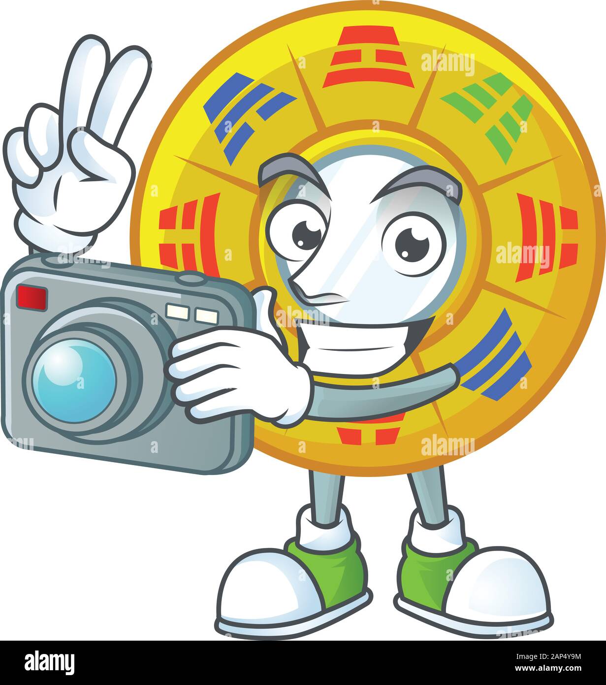 Cool Photographer chinese circle feng shui character with a camera ...