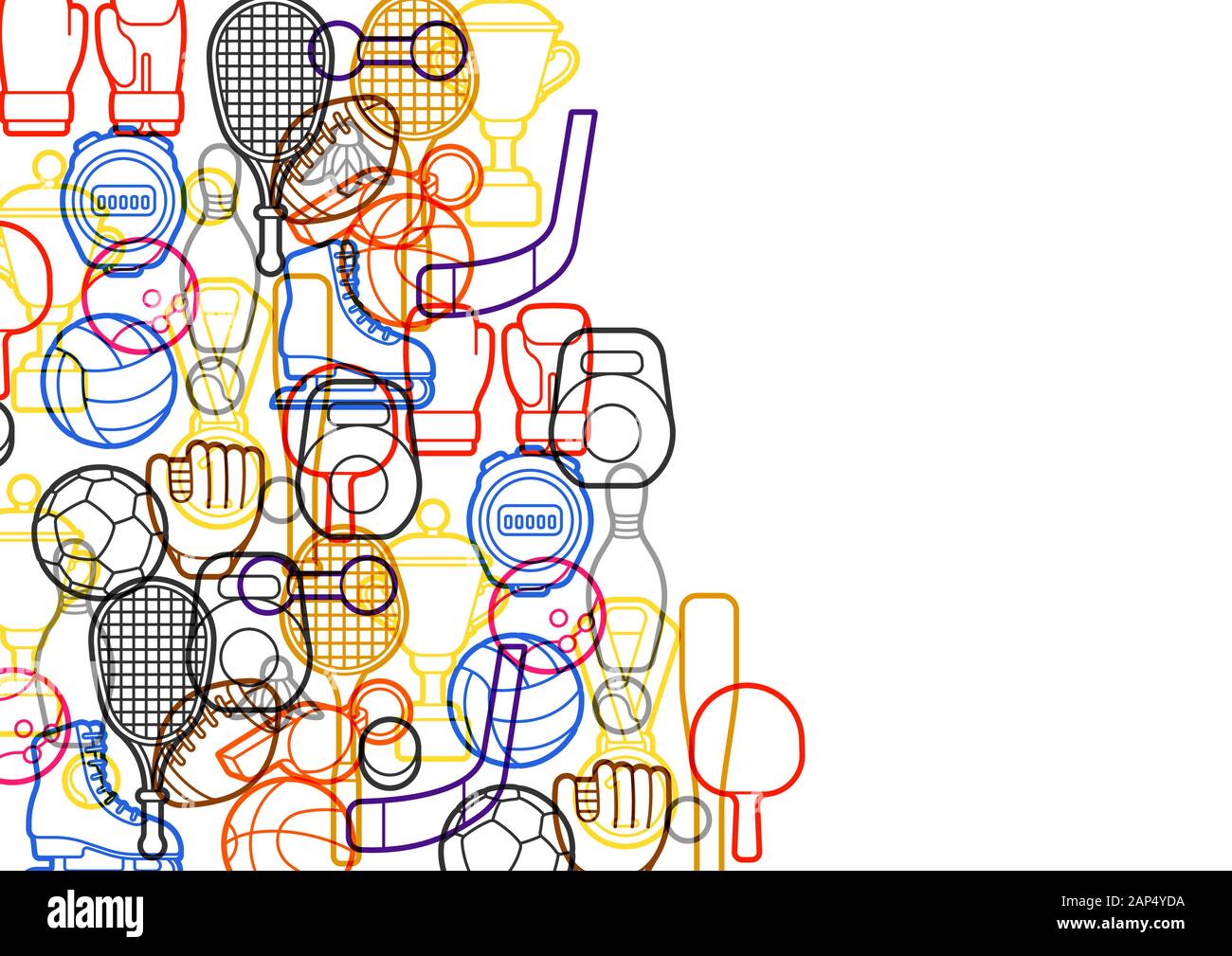 Background with sport icons Stock Vector Image & Art - Alamy