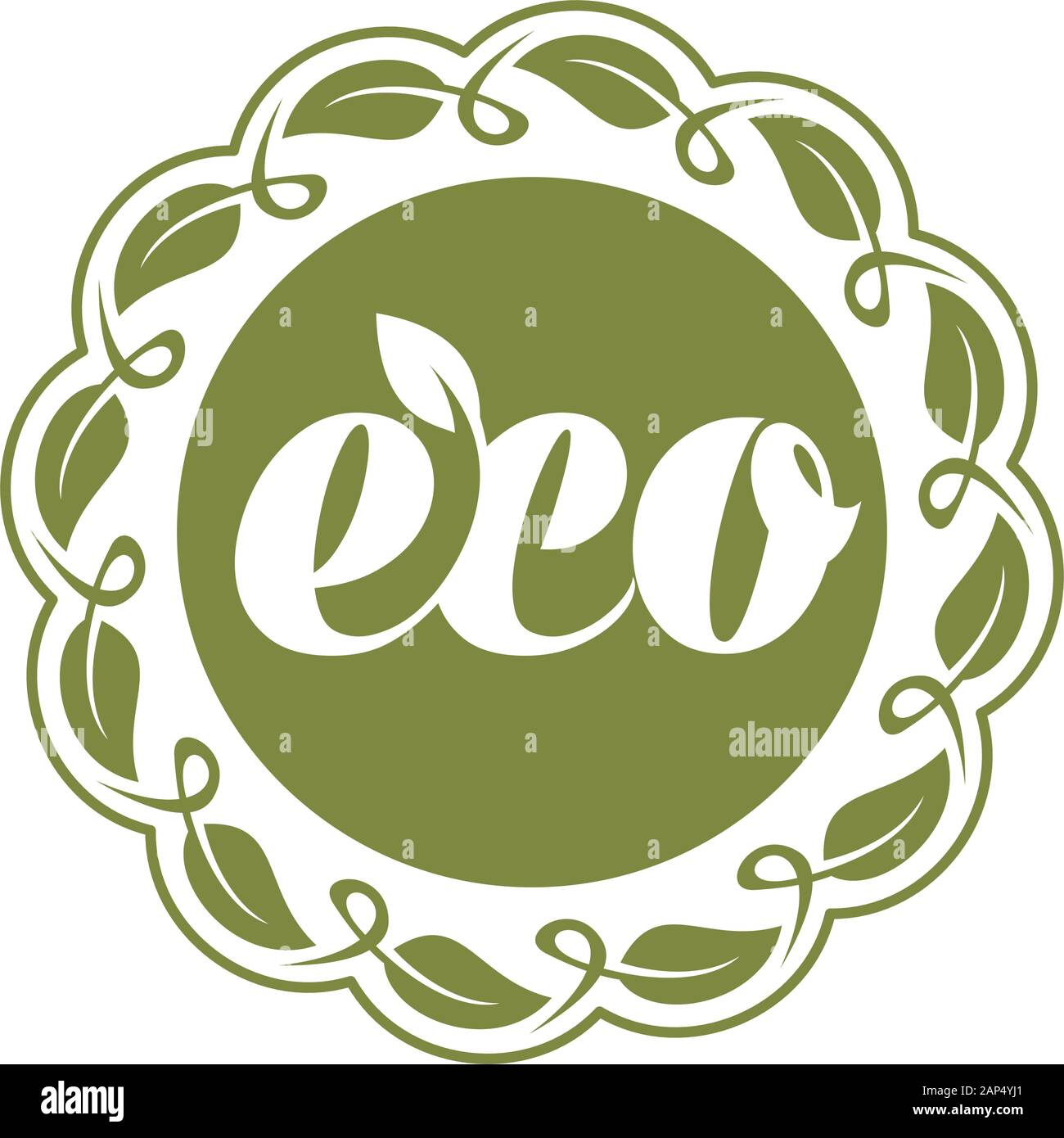 Eco. Round logo Stock Vector Image & Art - Alamy
