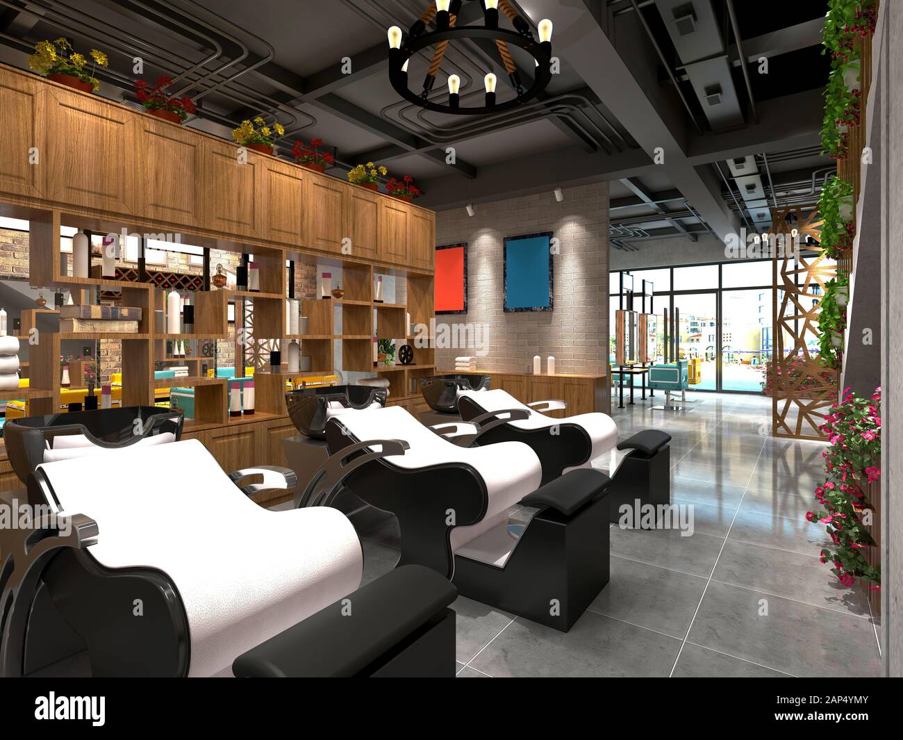 Vintage barber shop interior hi-res stock photography and images - Alamy