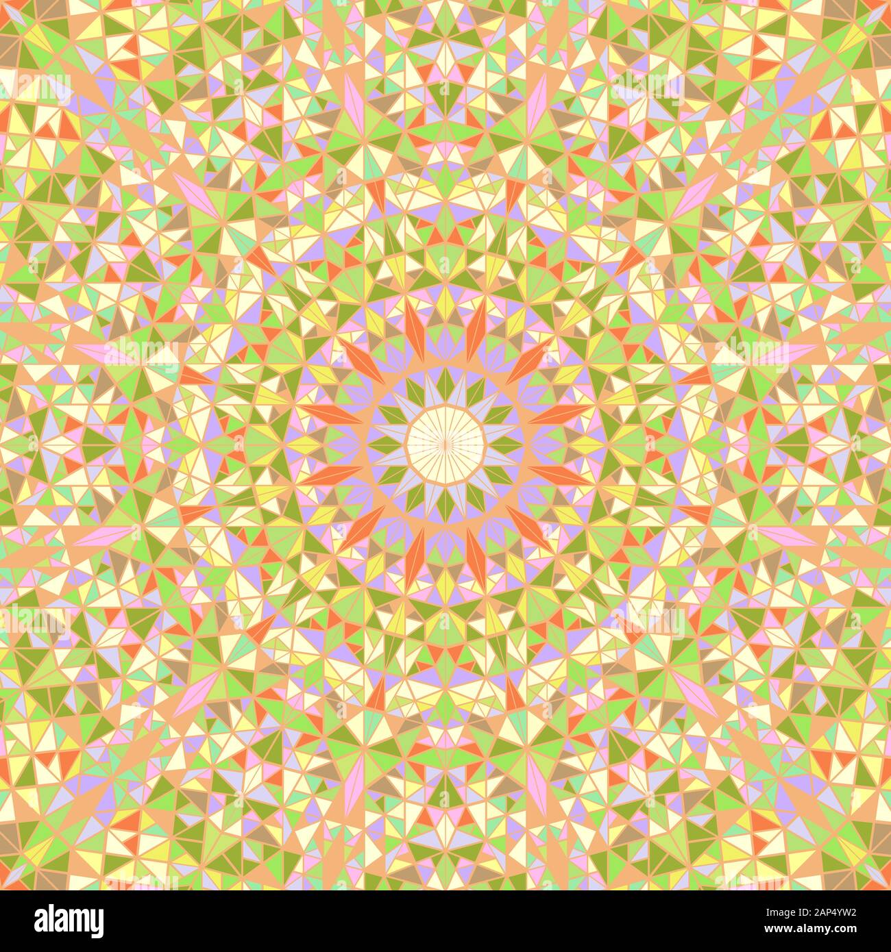 Dynamic Geometrical Tiled Triangle Mosaic Pattern Mandala Background Design Circular