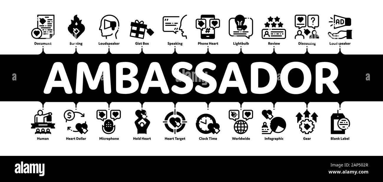 Ambassador Creative Minimal Infographic Banner Vector Stock Vector ...