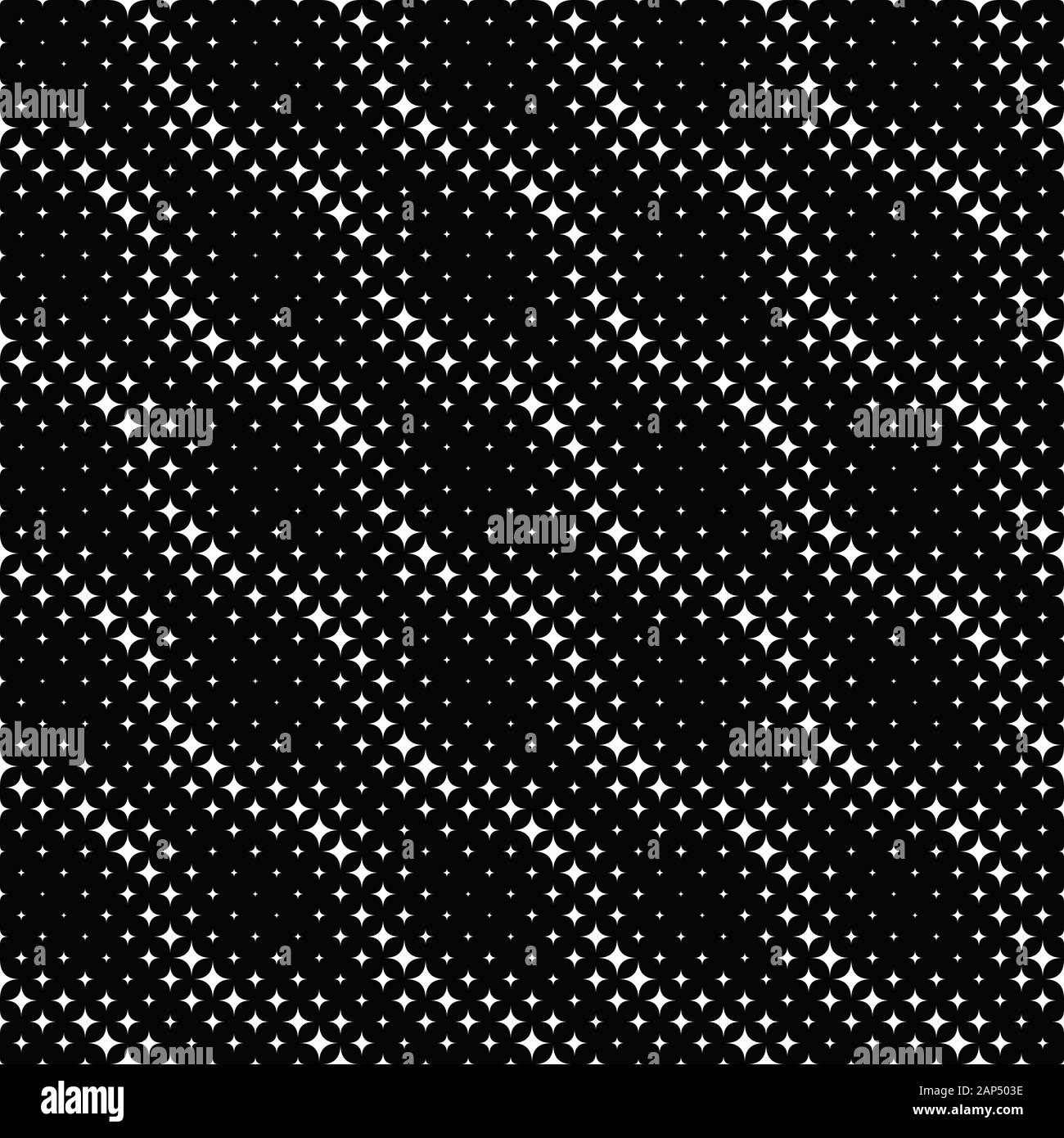 Geometrical monochrome curved star pattern background - black and white ...