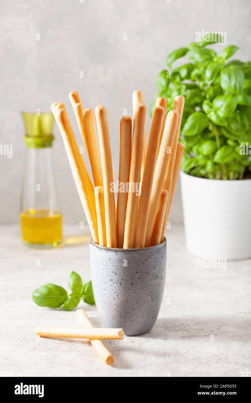 grissini crispy italian bread sticks Stock Photo - Alamy