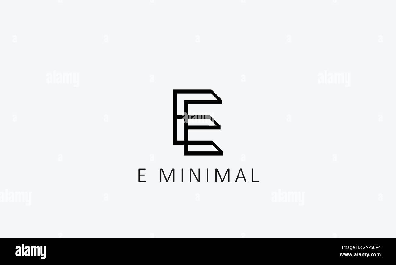 e minimal logo design,letter e logo,minimalist letter e logotype Stock ...