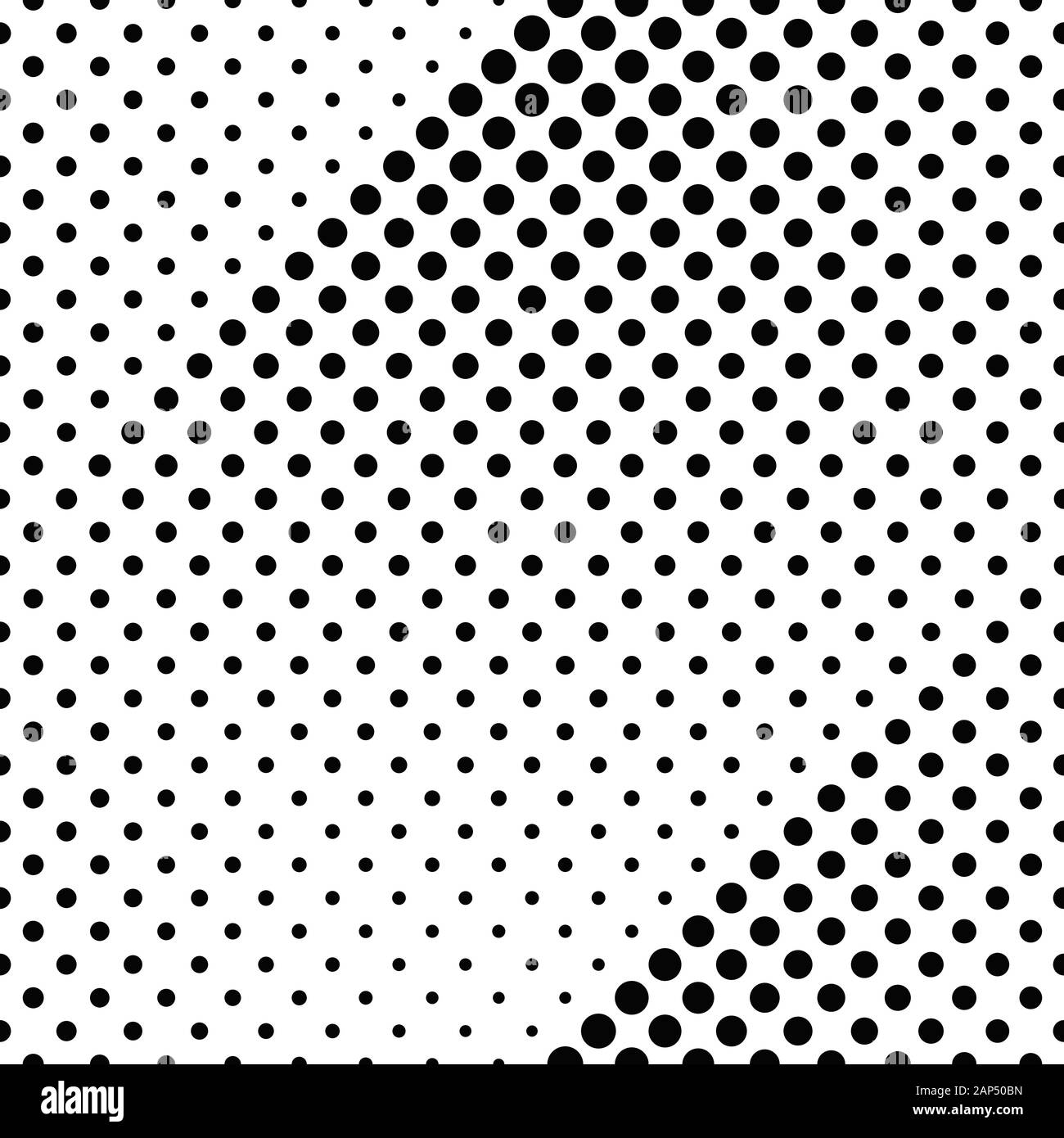 Seamless circle pattern background - abstract black and white vector ...
