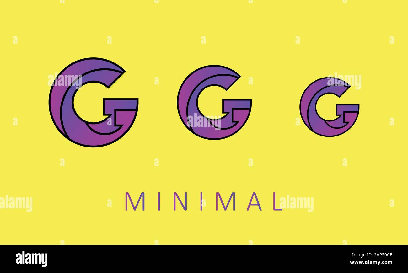 g minimal logo design,letter g logo,minimalist letter g logotype Stock ...