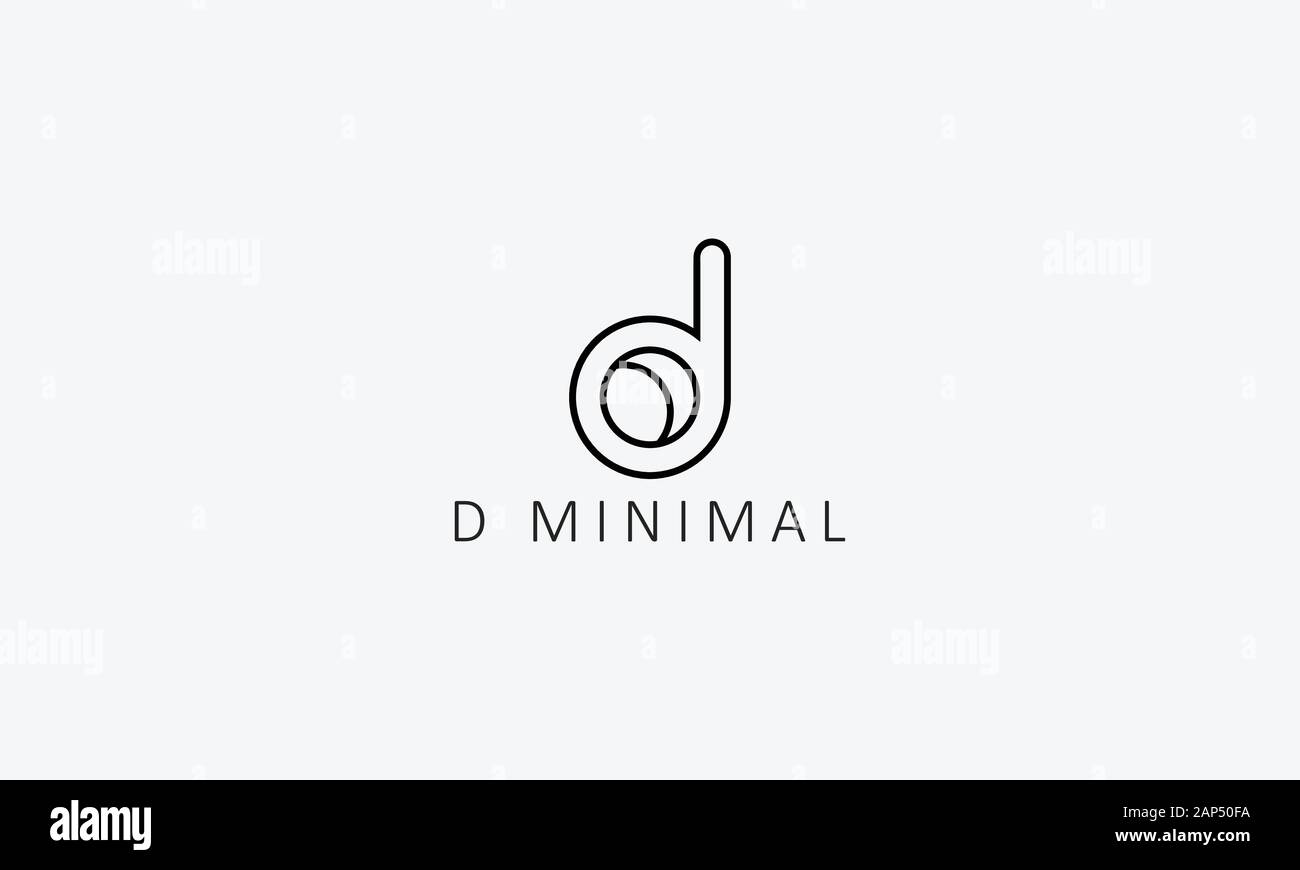 d minimal logo design,letter dlogo,minimalist letter d logotype Stock ...