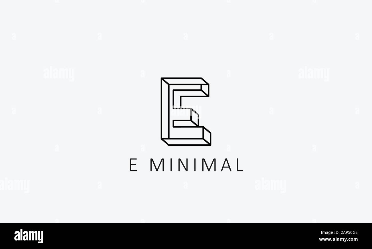 e minimal logo design,letter e logo,minimalist letter e logotype Stock ...