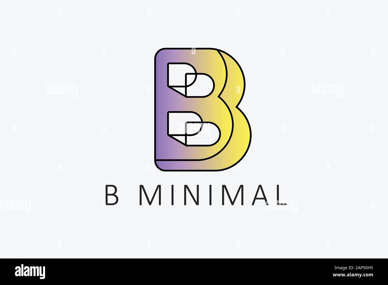 B minimal logo design,letter B logo,minimalist letter B logotype Stock ...