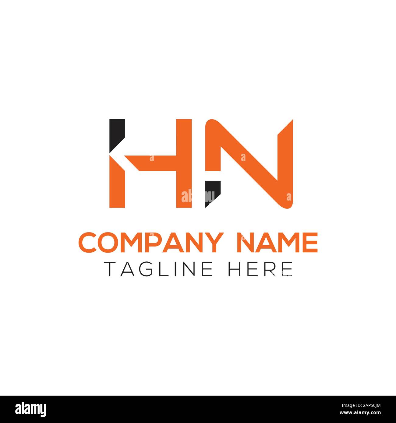 letter HN Logo Design Vector Template. Initial Linked Letter HN Vector ...