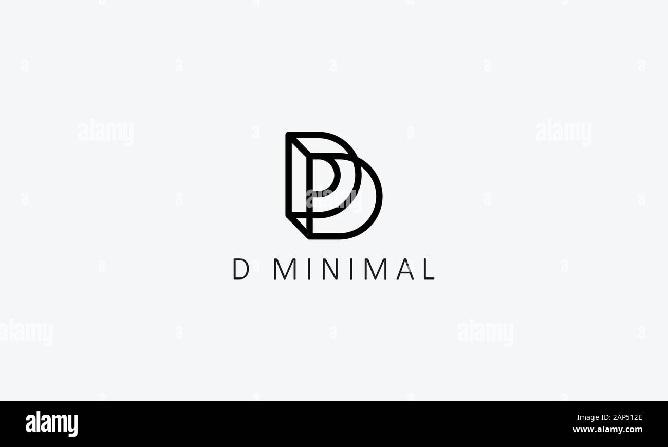 d minimal logo design,letter dlogo,minimalist letter d logotype Stock ...