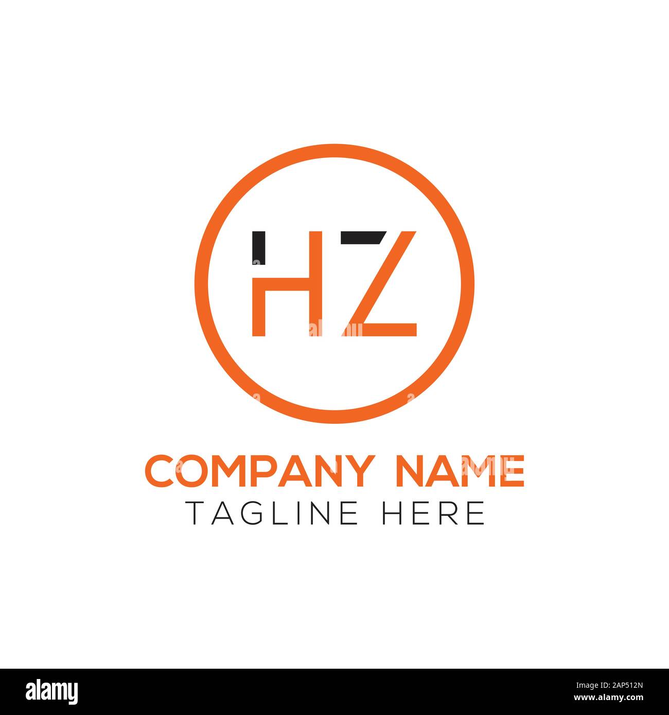 letter HZ Logo Design Vector Template. Initial Linked Letter HZ Vector ...
